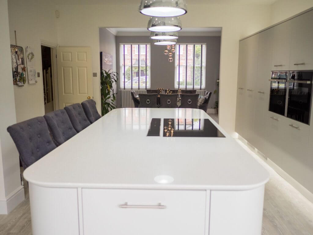 Stunning Island featuring Neff Downdraft Extractor - Kitchen Ergonomics